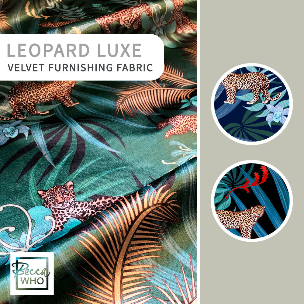 Leopard Luxe | Statement Designer Velvet Fabric – Becca Who