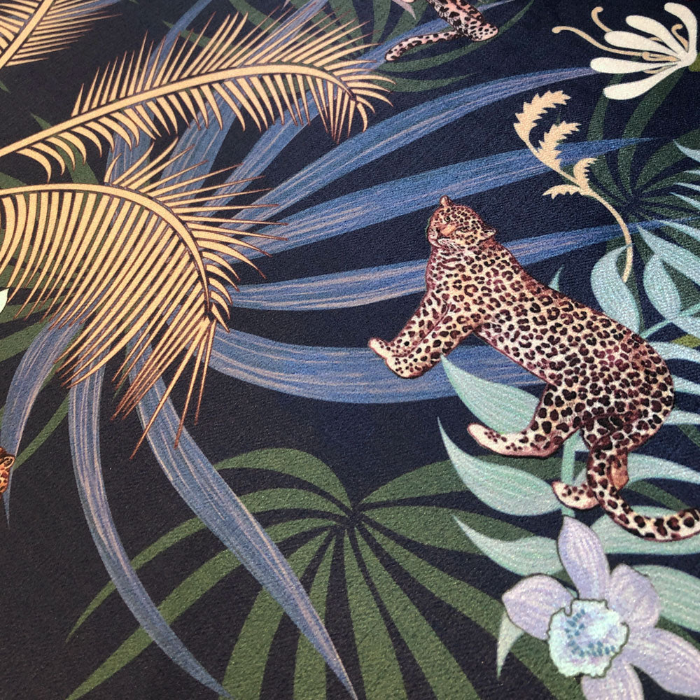 Leopard Luxe | Opulent Navy & Gold Furnishing Fabric – Becca Who