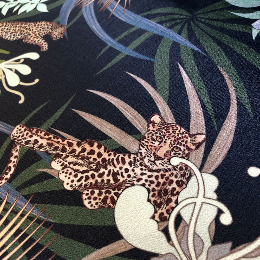 Leopard Luxe | Opulent Navy & Gold Furnishing Fabric – Becca Who