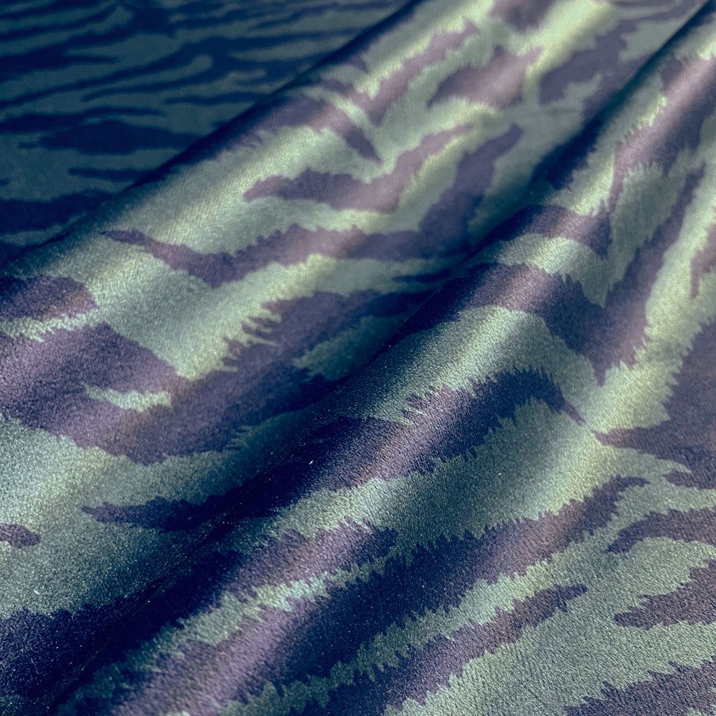 Designer Tiger Print Velvet Fabric Sample | Becca Who