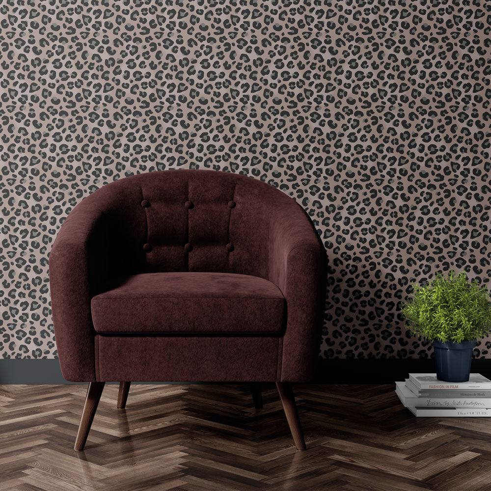 Leopard Print in Oyster | Luxury Designer Wallpaper – Becca Who