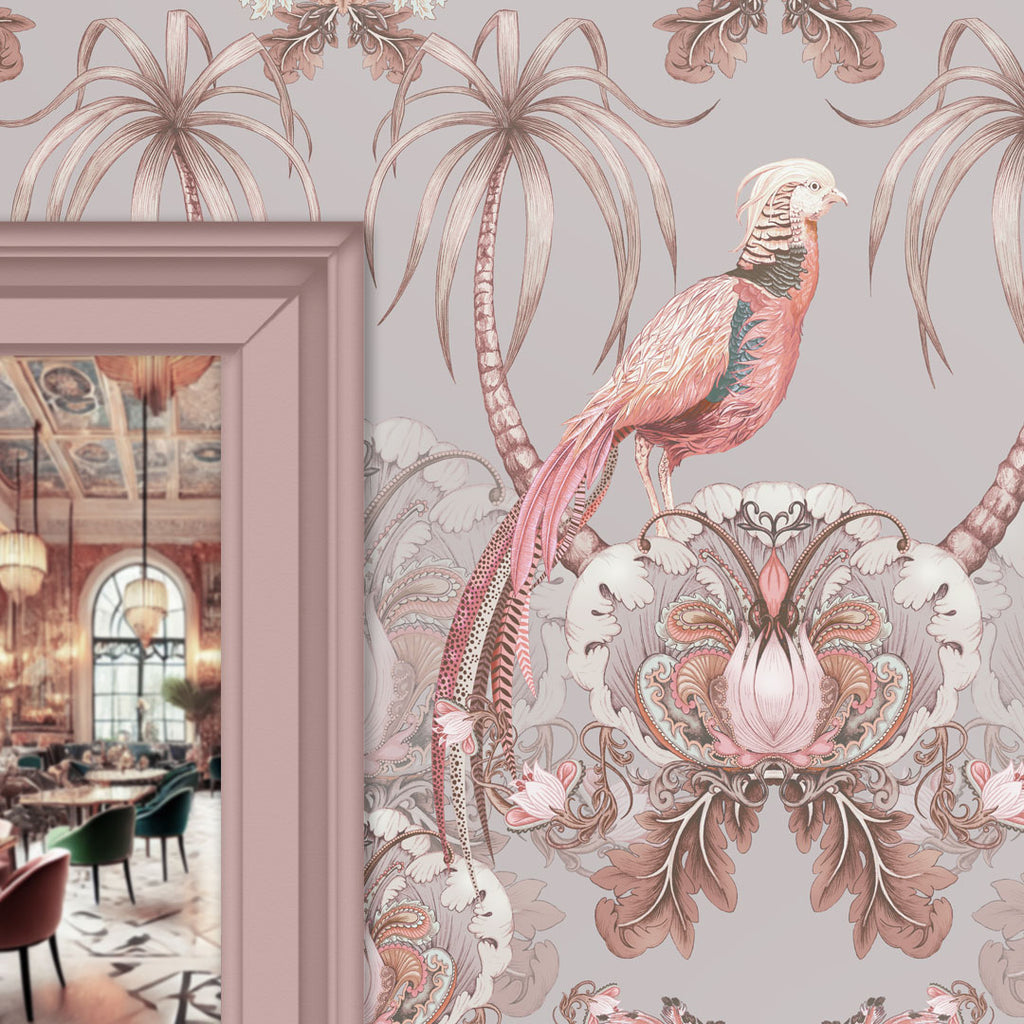 Parade Of Plumes in Pink | Statement Wallpaper – Becca Who