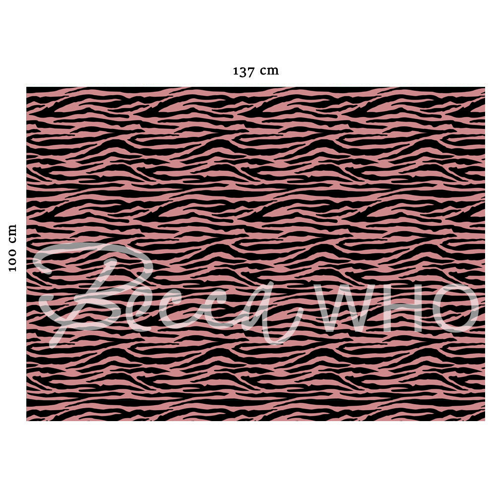 Pink & Black Zebra Print | Designer Furnishing Fabric – Becca Who