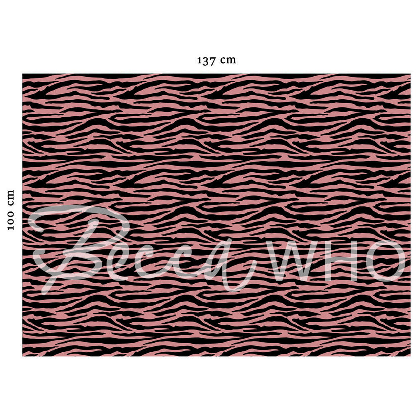 Pink & Black Zebra Print | Designer Furnishing Fabric – Becca Who