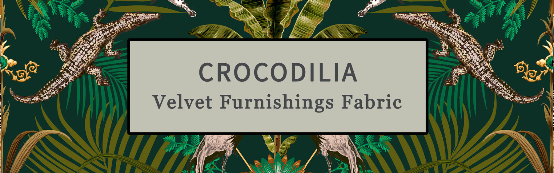 Crocodilia | Bold Crocodiles Print Velvet Fabric – Becca Who