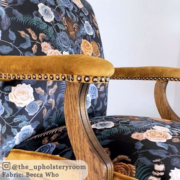 Dark Floral & Tigers Statement Velvet Furnishing Fabric – Becca Who