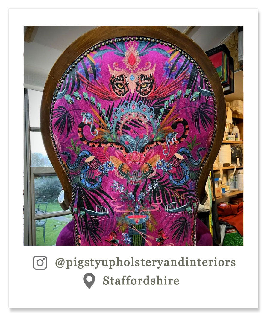 Becca Who Jungle Print Fabric | Amazon Trip in Violet