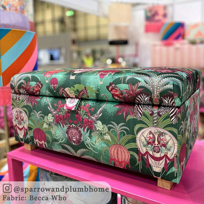 Becca Who Designer Fabric | Balloon Safari in Emerald Green