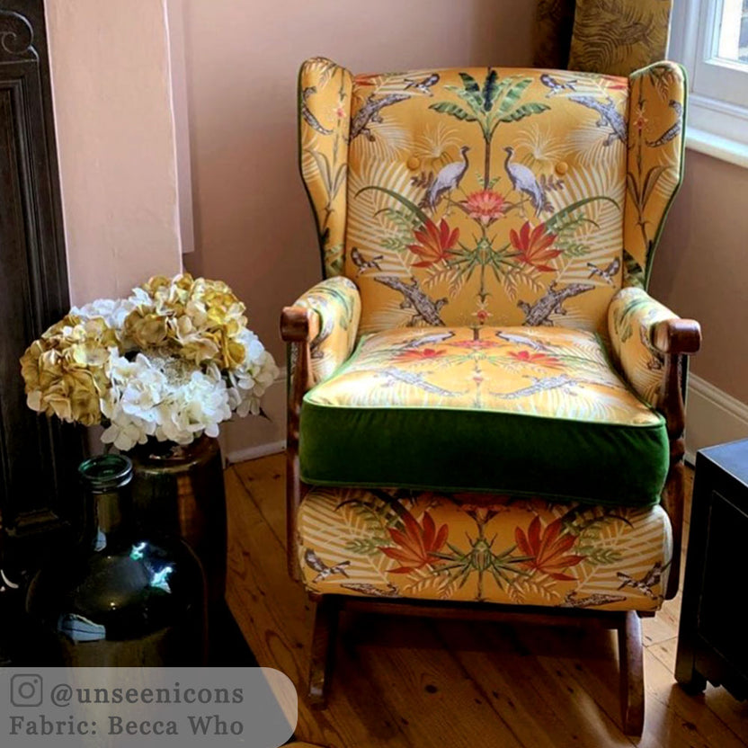 Crocodilia in Sunset Yellow | Designer Velvet Fabric – Becca Who