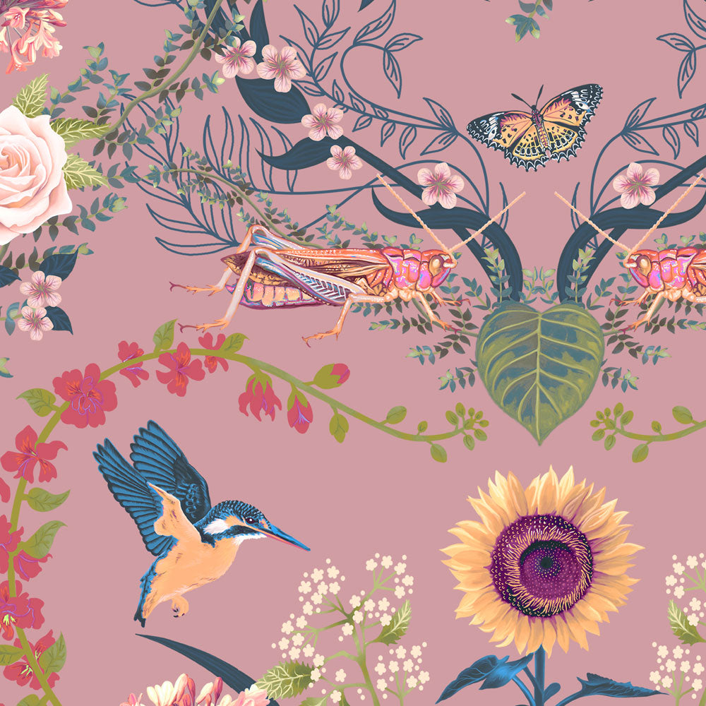 Pretty Wall Art Print | Garden Treasures in Pink – Becca Who