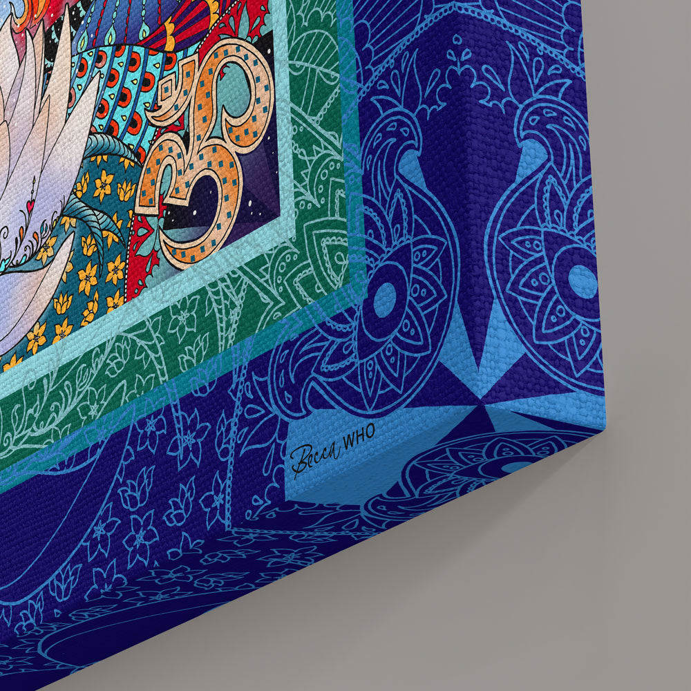 Tree Of Life | Colourful Framed Canvas Print – Becca Who Ltd