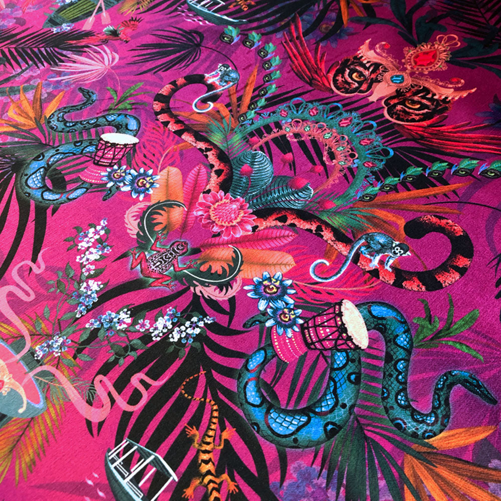 Amazon Trip in Violet | Velvet Fabric Sample – Becca Who