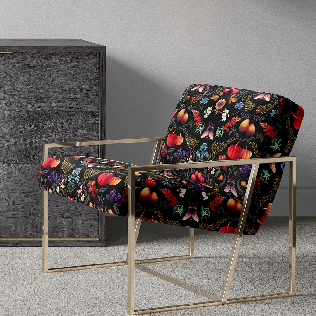 Becca Who Fabric | Bee Dance Velvet in Black