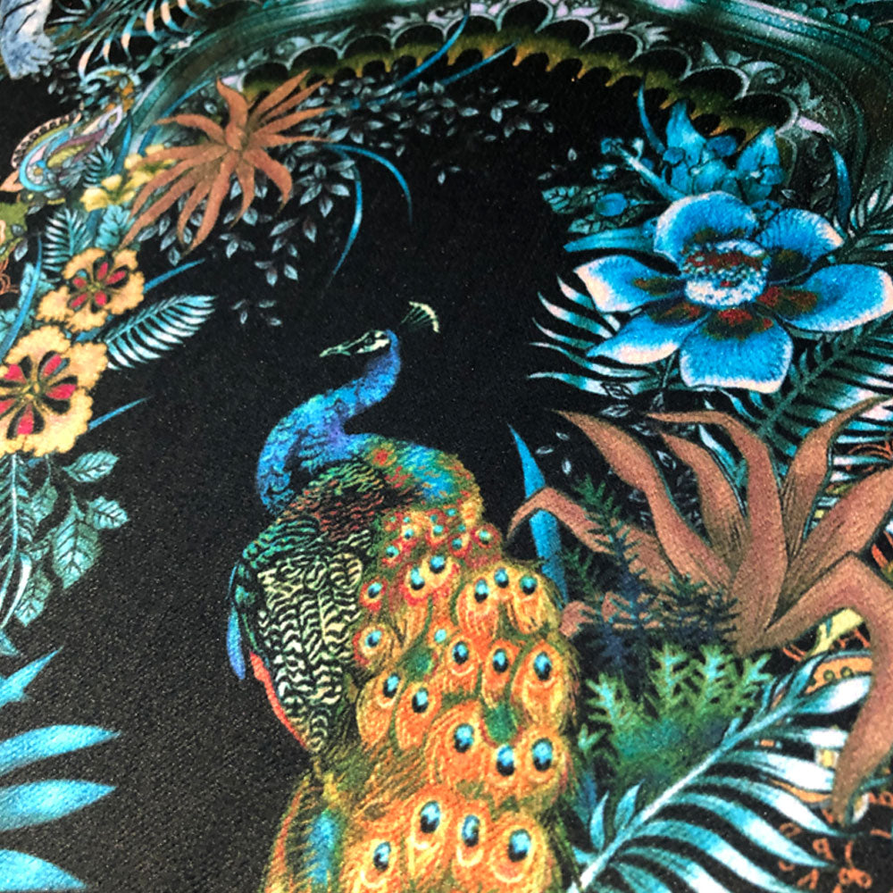 Magic Of India Black Patterned Velvet Fabric, Becca Who – Becca Who Ltd