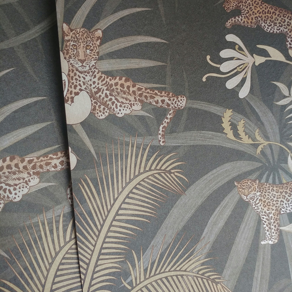 Luxury Designer Wallpaper | Leopard Luxe in Charcoal – Becca Who