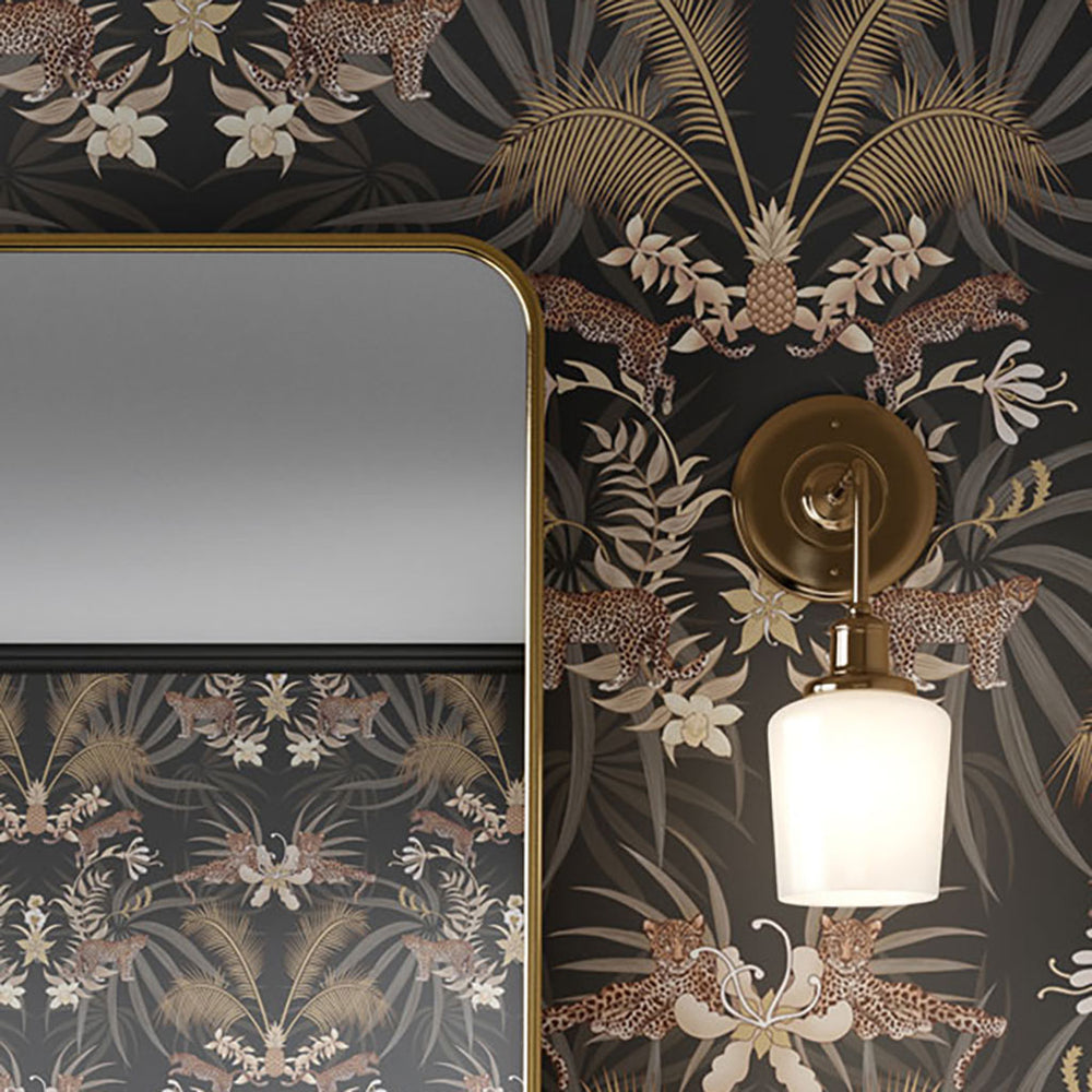 Luxury Designer Wallpaper | Leopard Luxe in Charcoal – Becca Who