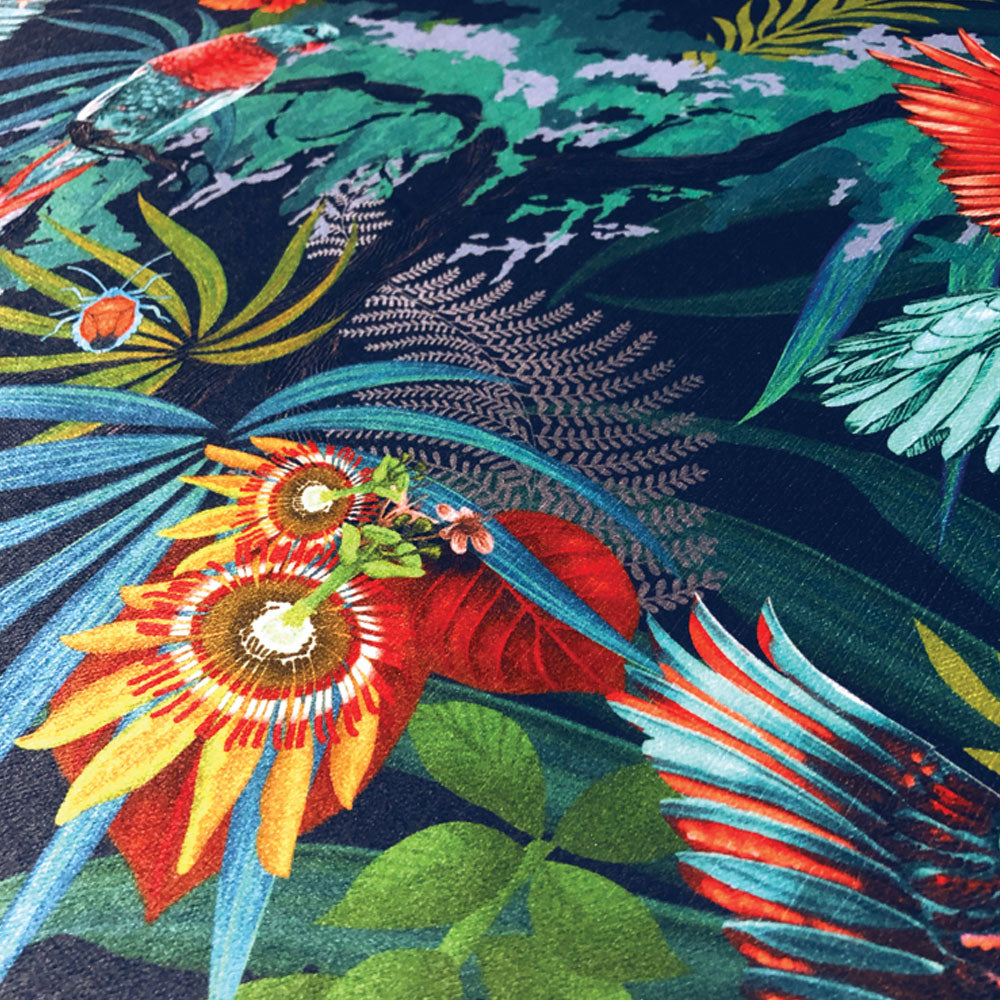 Rainforest Rush in Teal | Velvet Fabric Sample – Becca Who